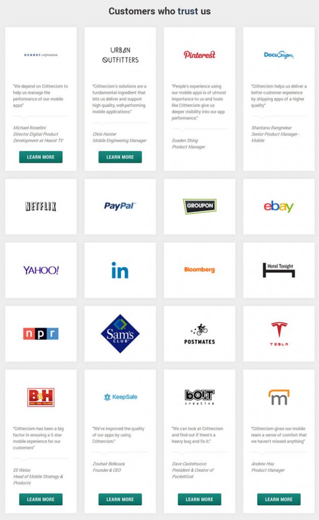 Showcase of Our Customers Page Designs | Smiley Cat