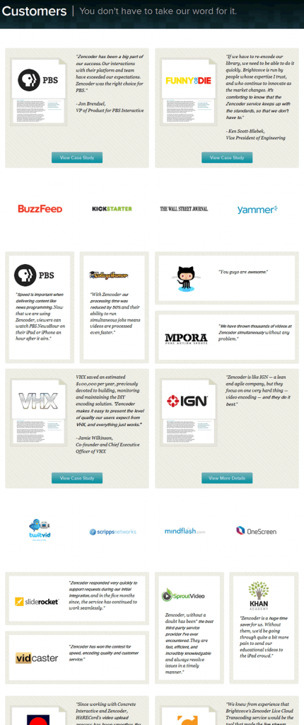 Showcase of Our Customers Page Designs | Smiley Cat